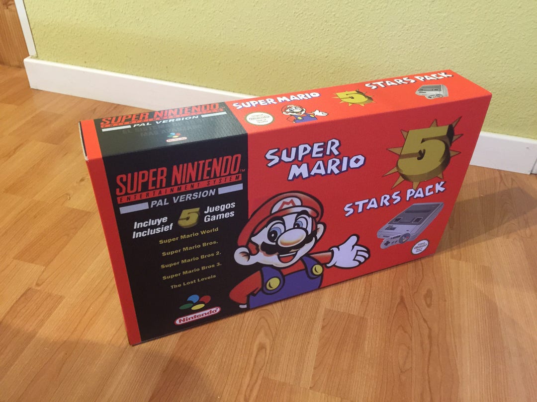 Box / Box / Cover / Boite Super Nintendo Snes Super Mario All Star - Etsy