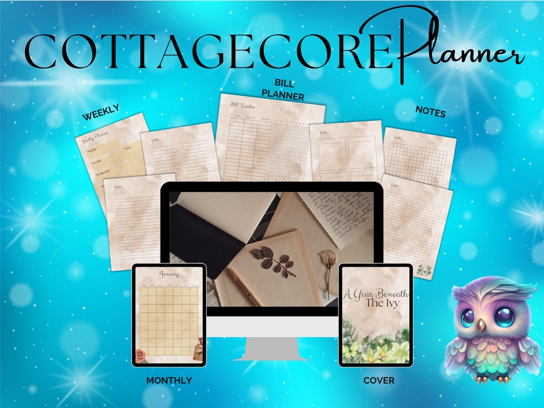 Vintage Cottagecore Planner: Printable Forest Journal (digital PDF) - Etsy