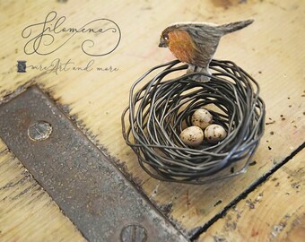 Wire bird sculpture | Etsy