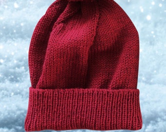 Slouchy Hat Knitting Pattern - Etsy