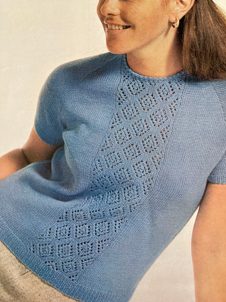 Vintage Knitting Pattern, PDF Instant Download, Classic Knitted Lace ...