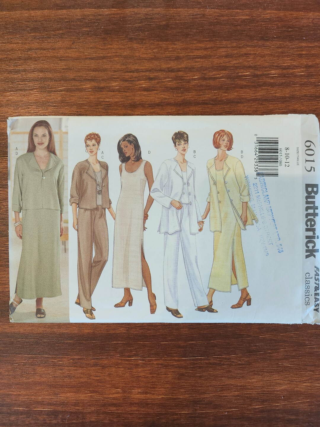 Vintage Sewing Pattern, Uncut, Butterick 6015, 1990s, Adult Sizes X ...