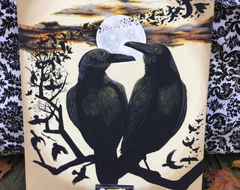 Werewolf and Ravens Print - Etsy