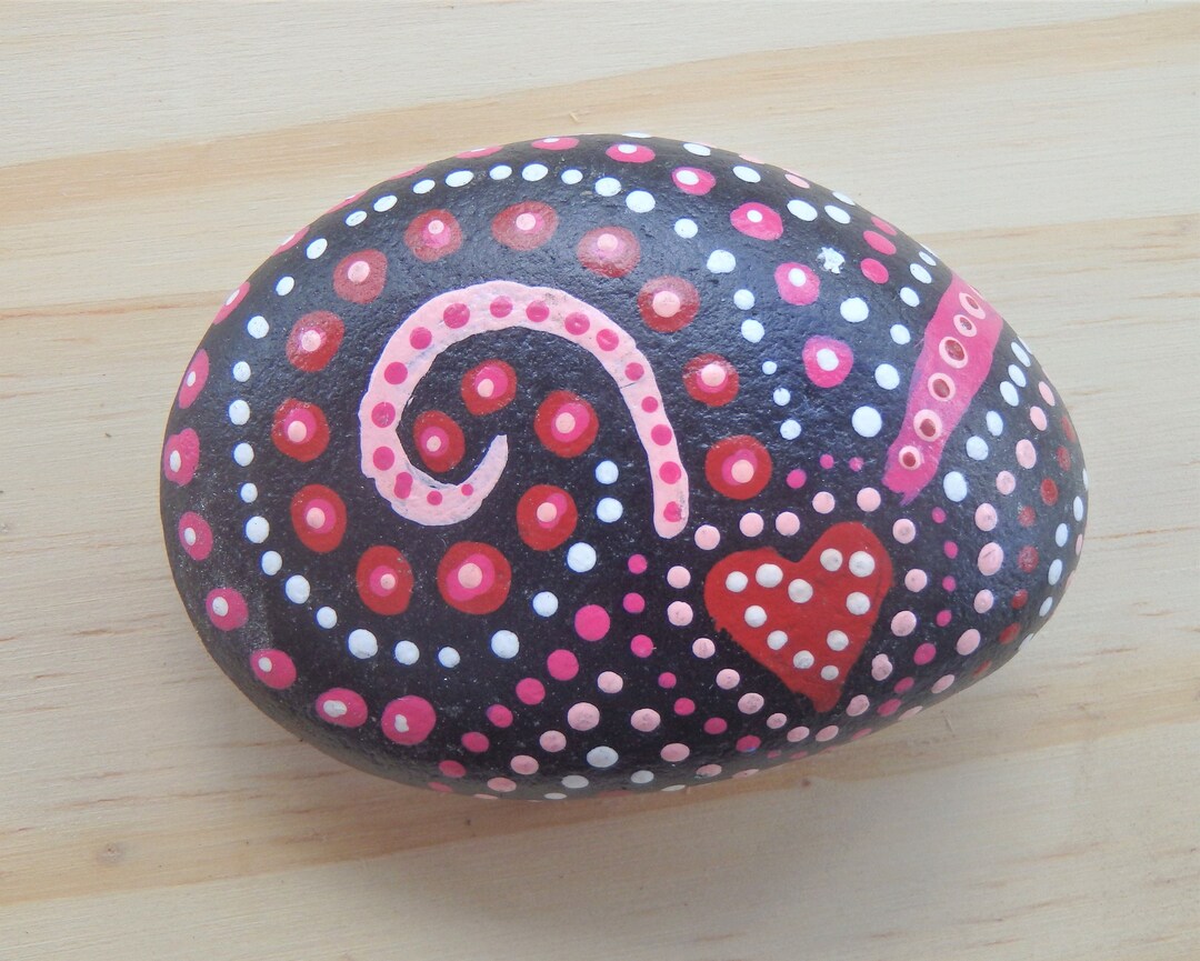 Painted Rock, Paper Weight, Planter Rock, Hand Painted Rock, Decorative ...