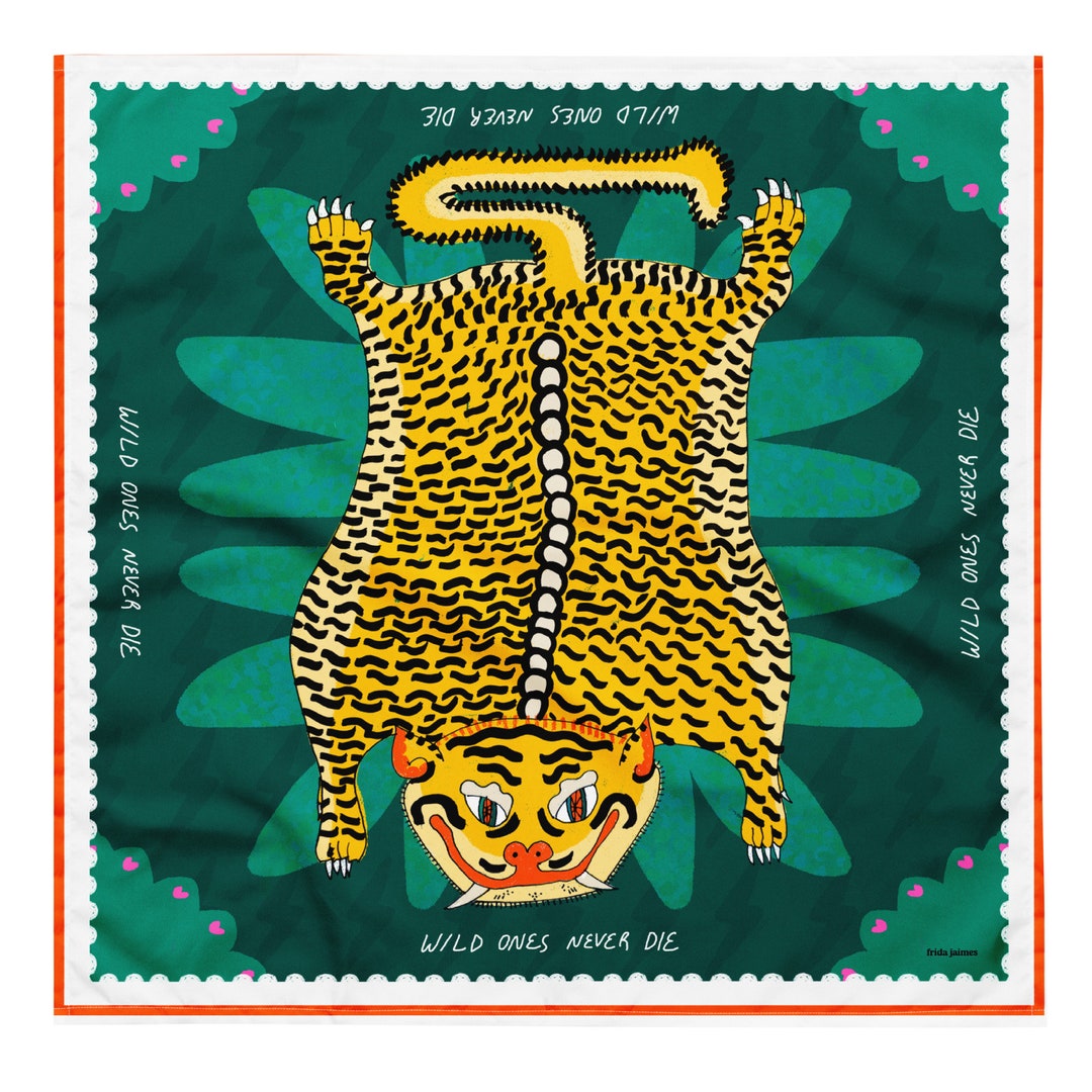Tiger Bandana Tiger Headband Cat Scarf Dog Bandana Tiger Scarf for Gift ...