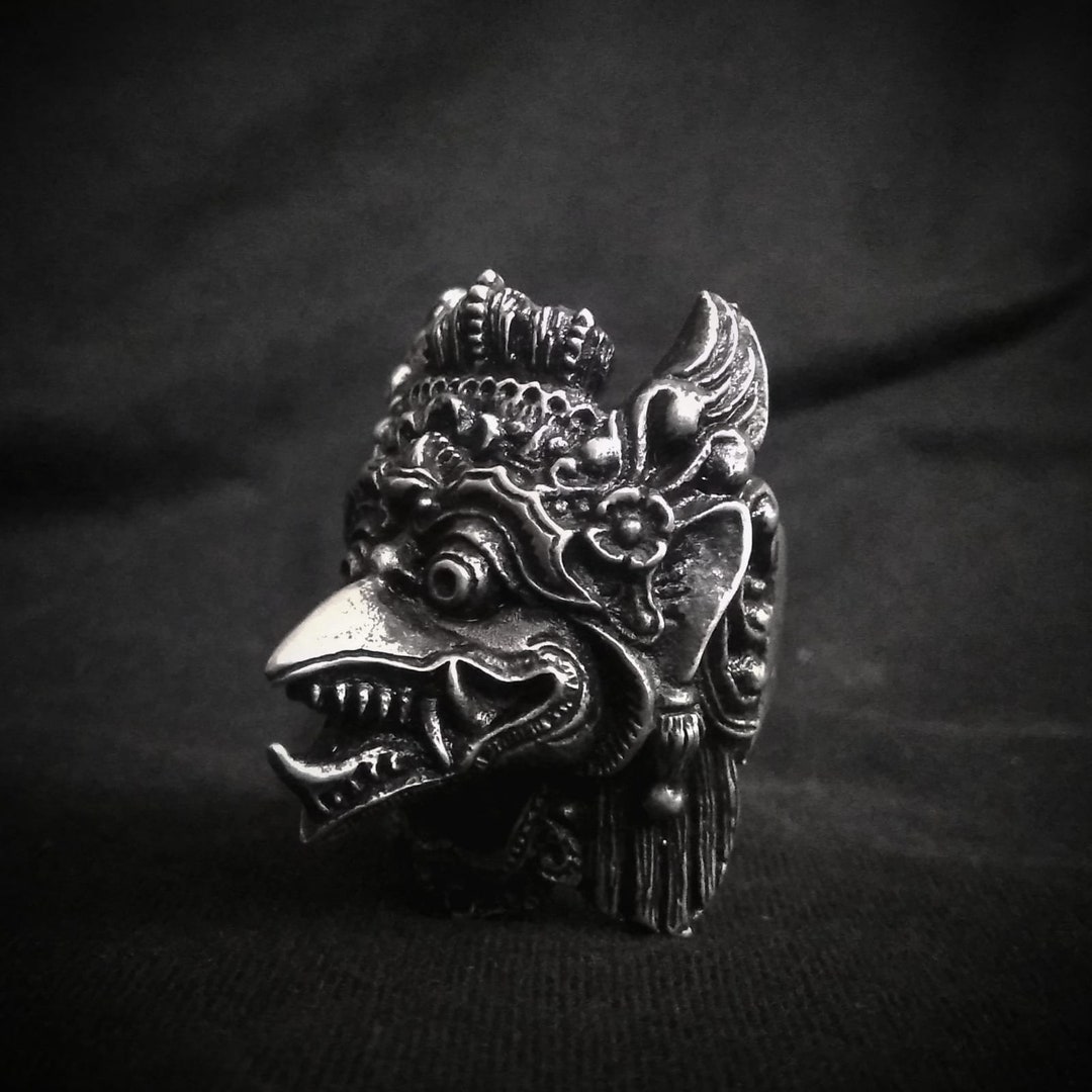 Handmade Garuda Wisnu Kencana Ring, Oxidized Lead Free Pewter Cultural ...