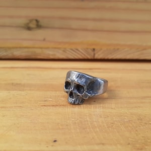 Jawless Small Toothless Skull Ring, Handmade Lead Free Pewter Skull ...