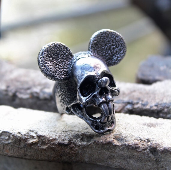 Creepy Clown Mouse Skull Ring Handmade Lead Free Pewter Skull - Etsy