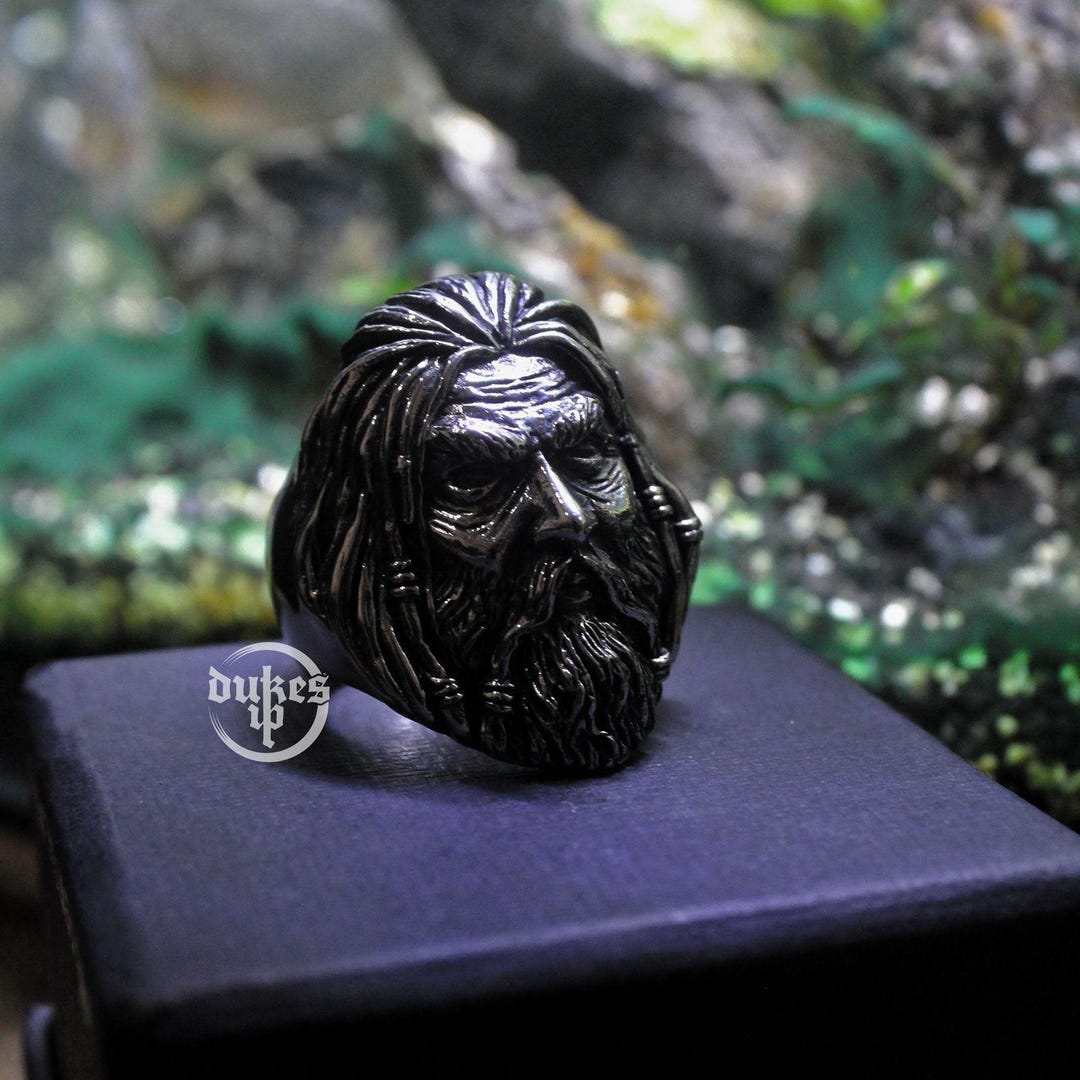 Handmade Zeus God of Thunder Figure Silver Ring. Oxidized Lead Free ...