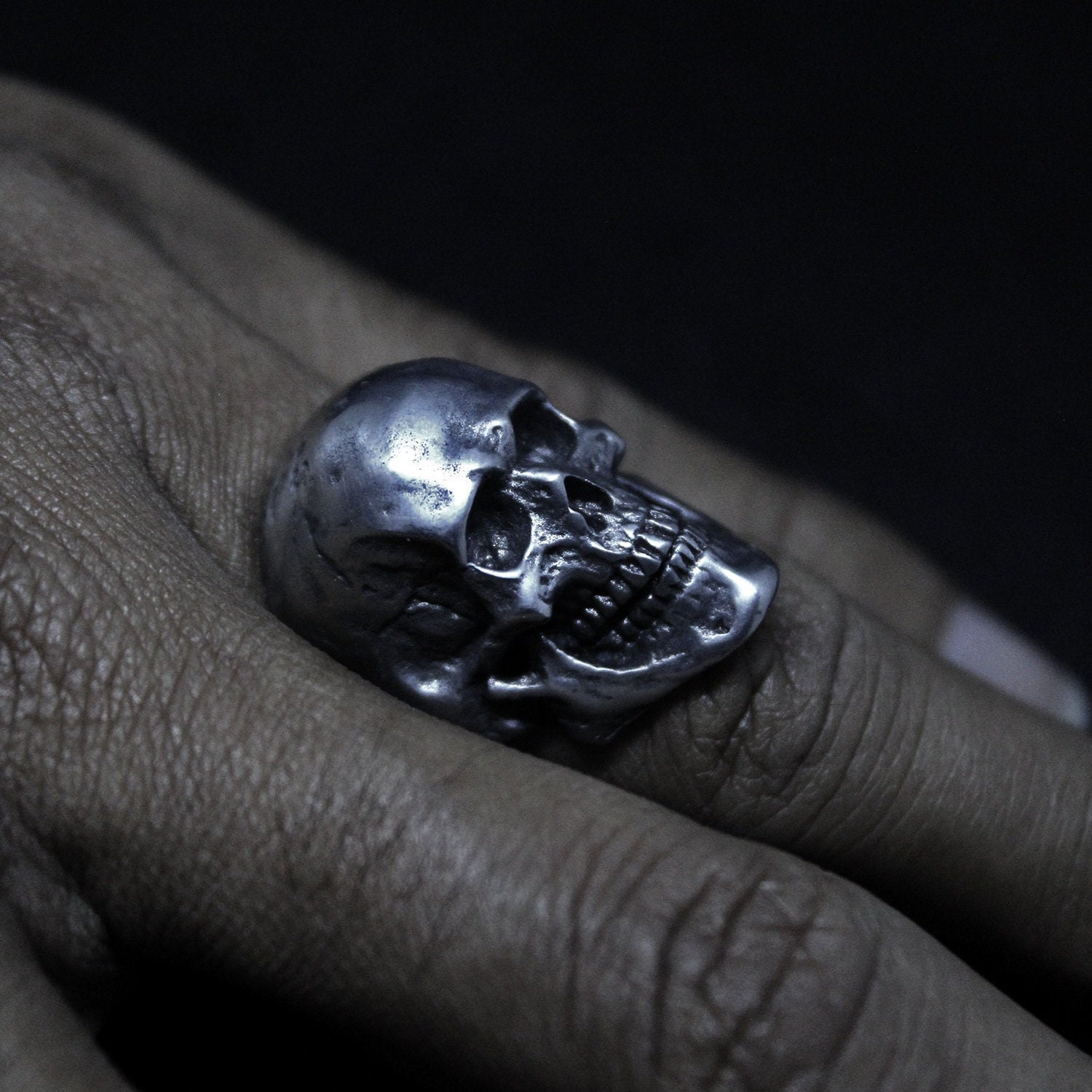 Perfect Anatomical Skull Ring, Handmade Lead Free Pewter Skull Rings ...