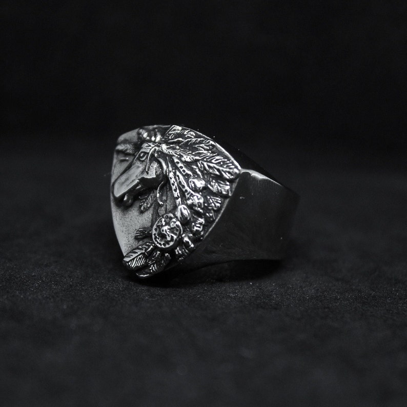 Indian Iron Horse Silver Signet Ring Handmade Lead Free - Etsy