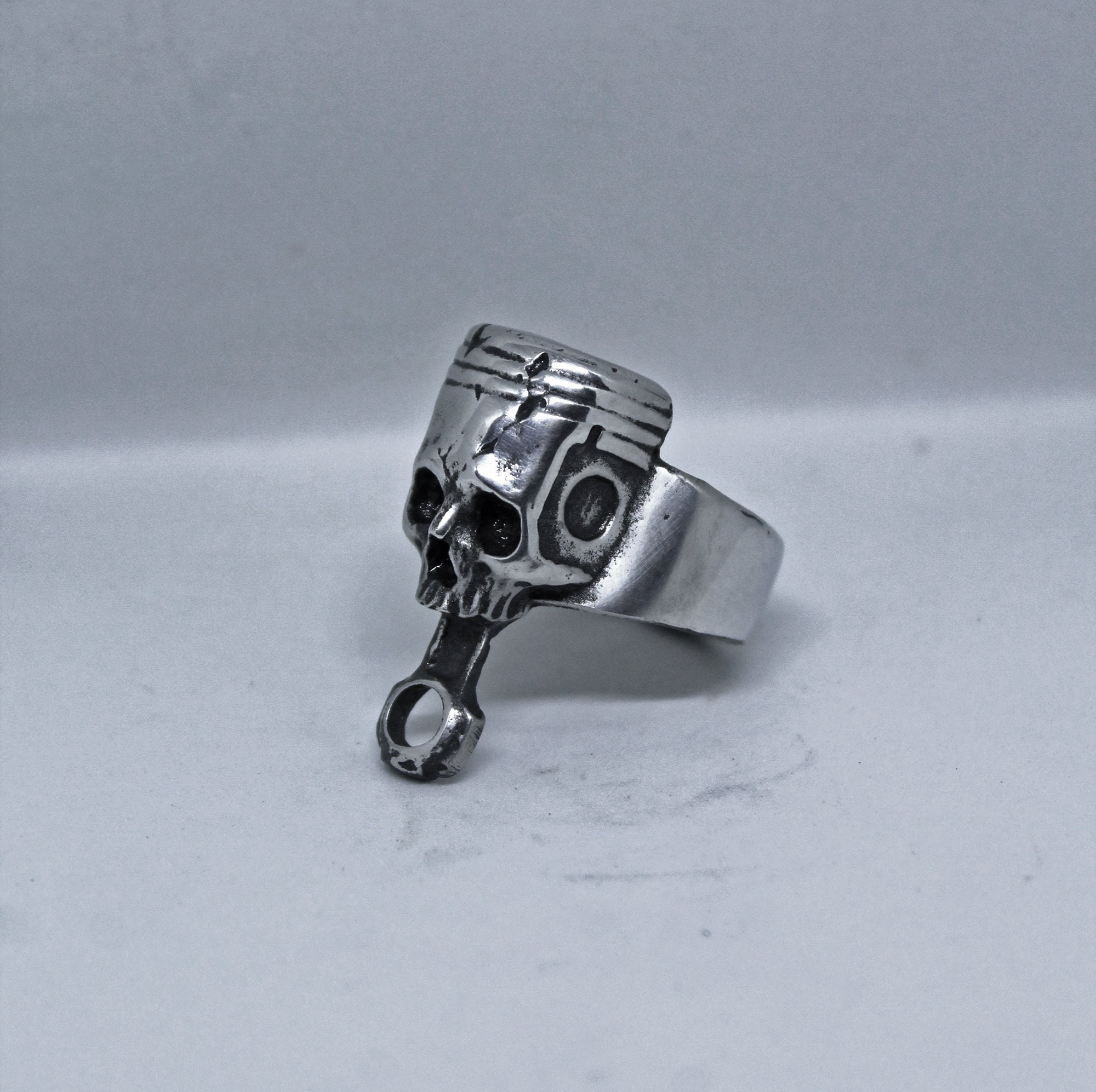 Jawless Piston Machine Skull Ring Handmade Lead Free Pewter - Etsy