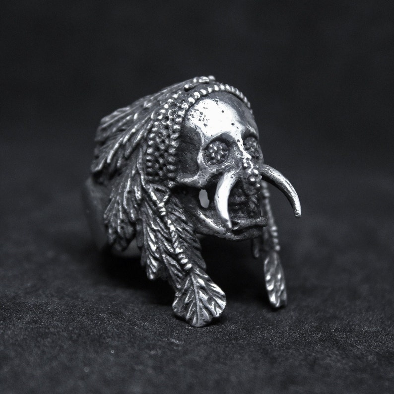 Asmat Tribe Papua New Guinea Skull Ring Handmade Lead Free - Etsy