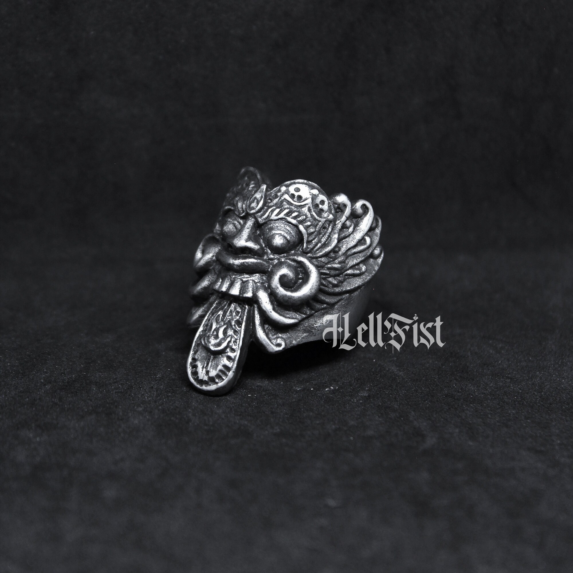 Handmade Rangda Balinese Myth Monster God Ring, Oxidized Lead Free ...