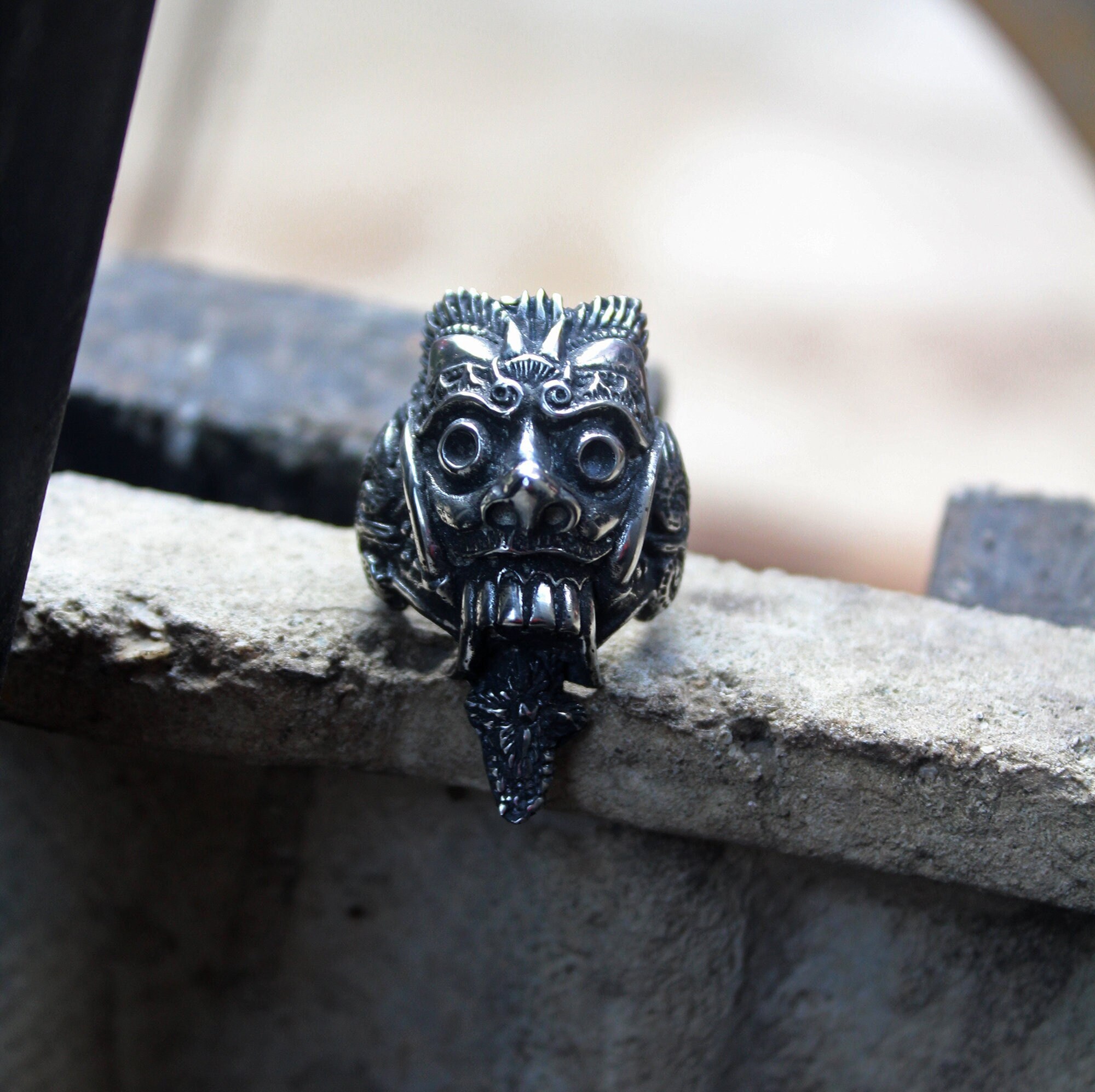 Balinese Rangda the Goddess of the Underworld Ring, Handmade Lead Free ...