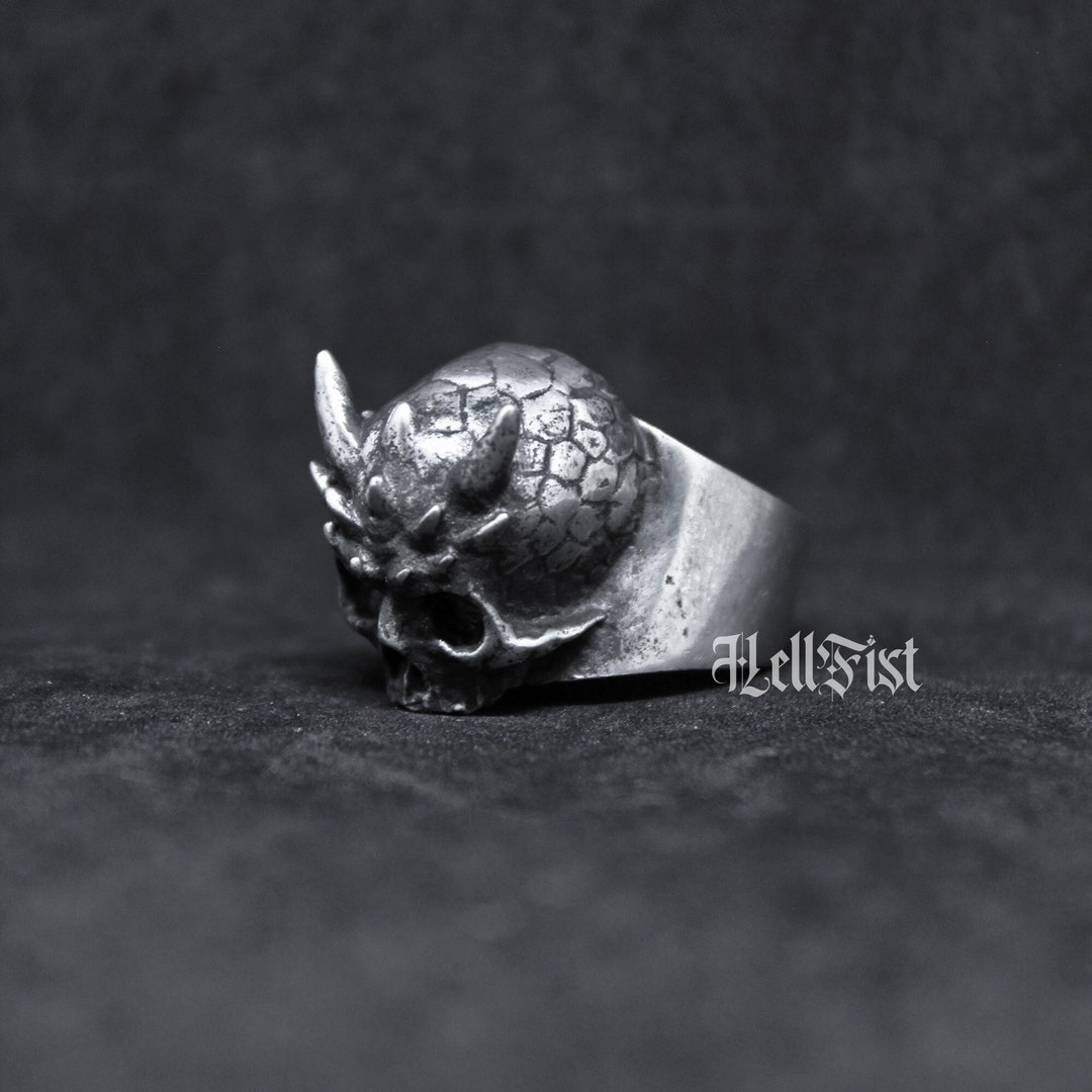 Handmade Sonic the Hedgehog Skull Ring, Oxidized Lead Free Pewter Ring ...
