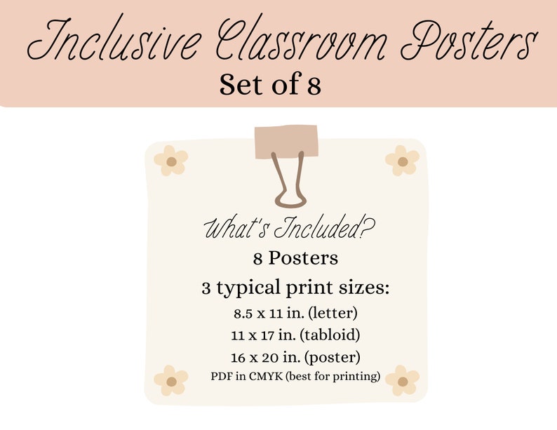 Inclusive Classroom Posters, PDF Download for Teachers, Classrooms ...