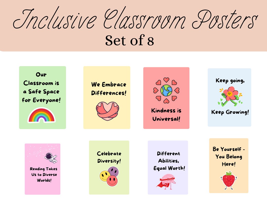 Inclusive Classroom Posters, PDF Download for Teachers, Classrooms ...