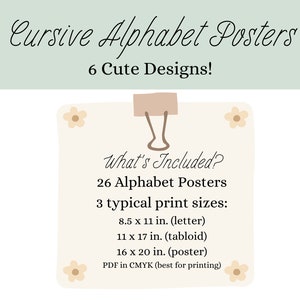 Cursive Alphabet Classroom Posters, Script Letters Perfect for Teachers ...