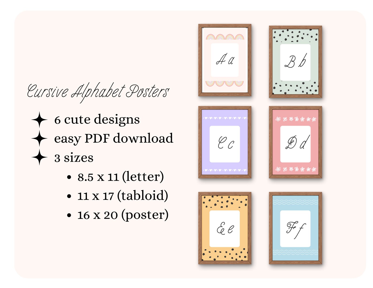 Cursive Alphabet Classroom Posters, Script Letters Perfect for Teachers ...