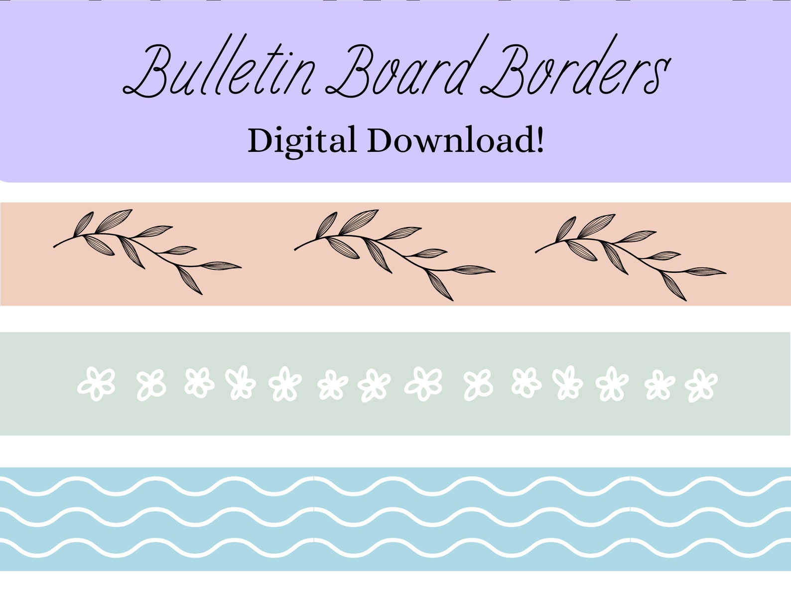 Classroom Bulletin Board Borders, Pastel Classroom Decor, Teacher ...