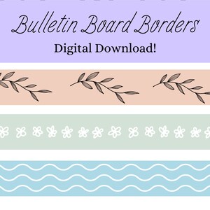 Classroom Bulletin Board Borders, Pastel Classroom Decor, Teacher ...