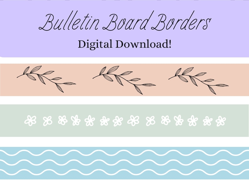Classroom Bulletin Board Borders, Pastel Classroom Decor, Teacher ...