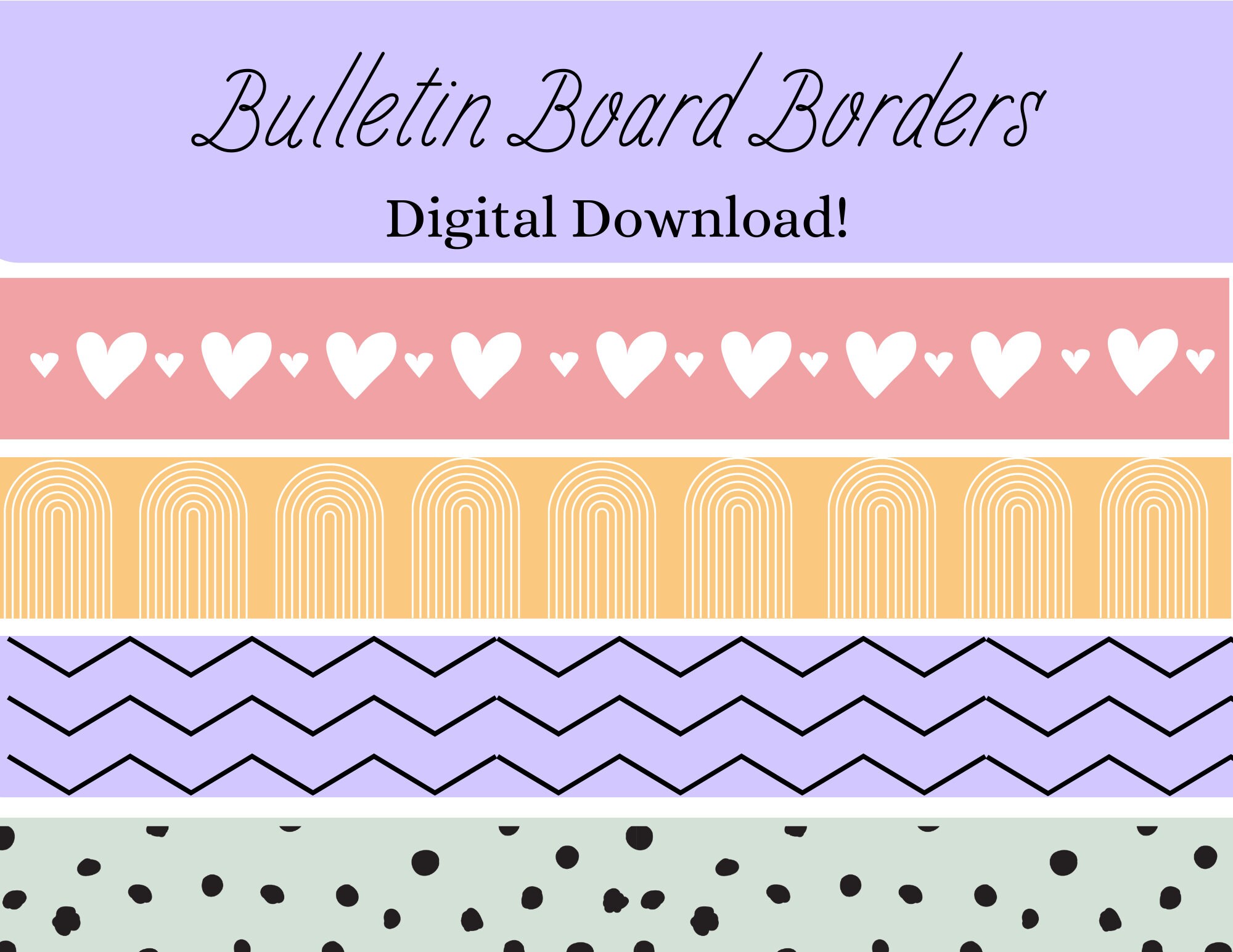 Classroom Bulletin Board Borders, Pastel Classroom Decor, Teacher ...