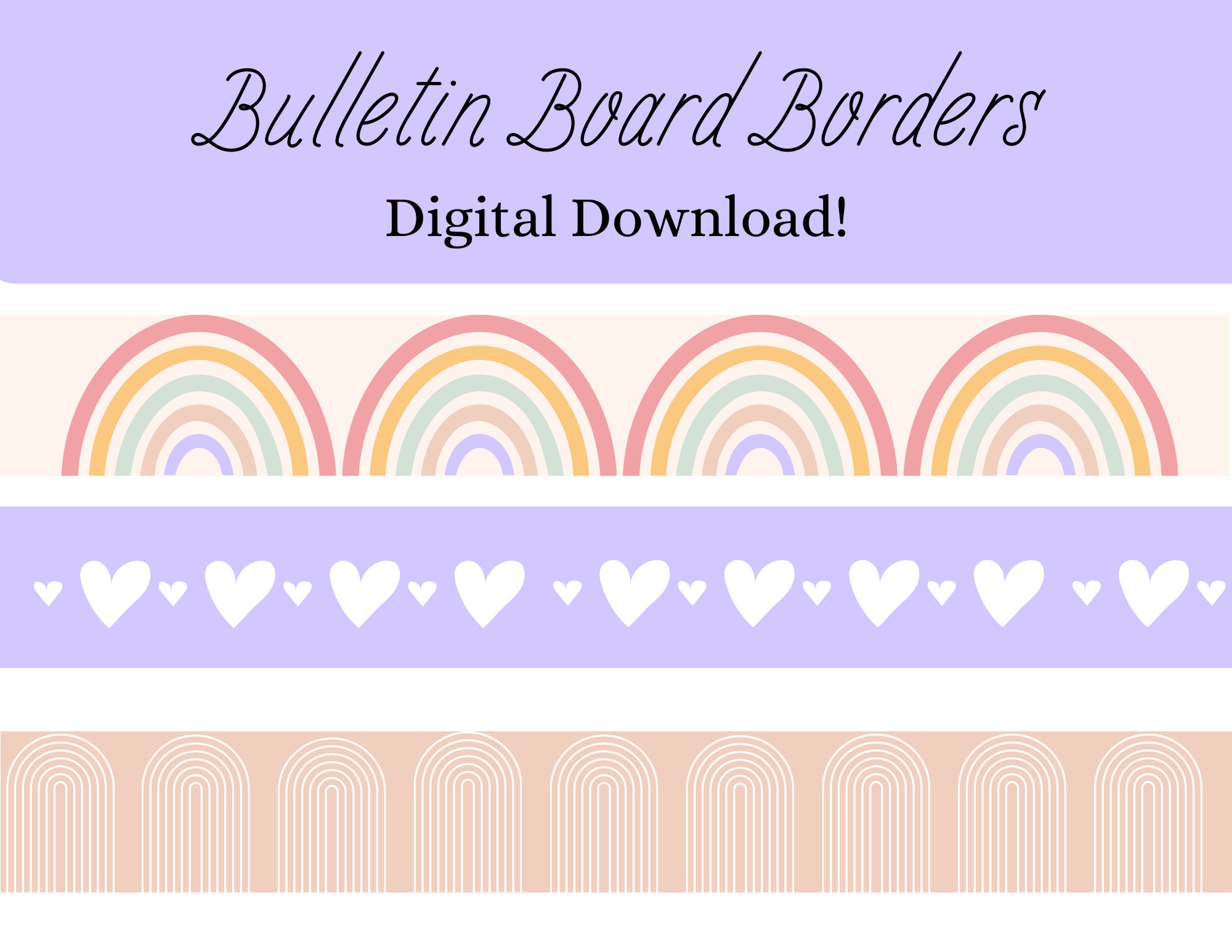 Classroom Bulletin Board Borders, Pastel Classroom Decor, Teacher ...