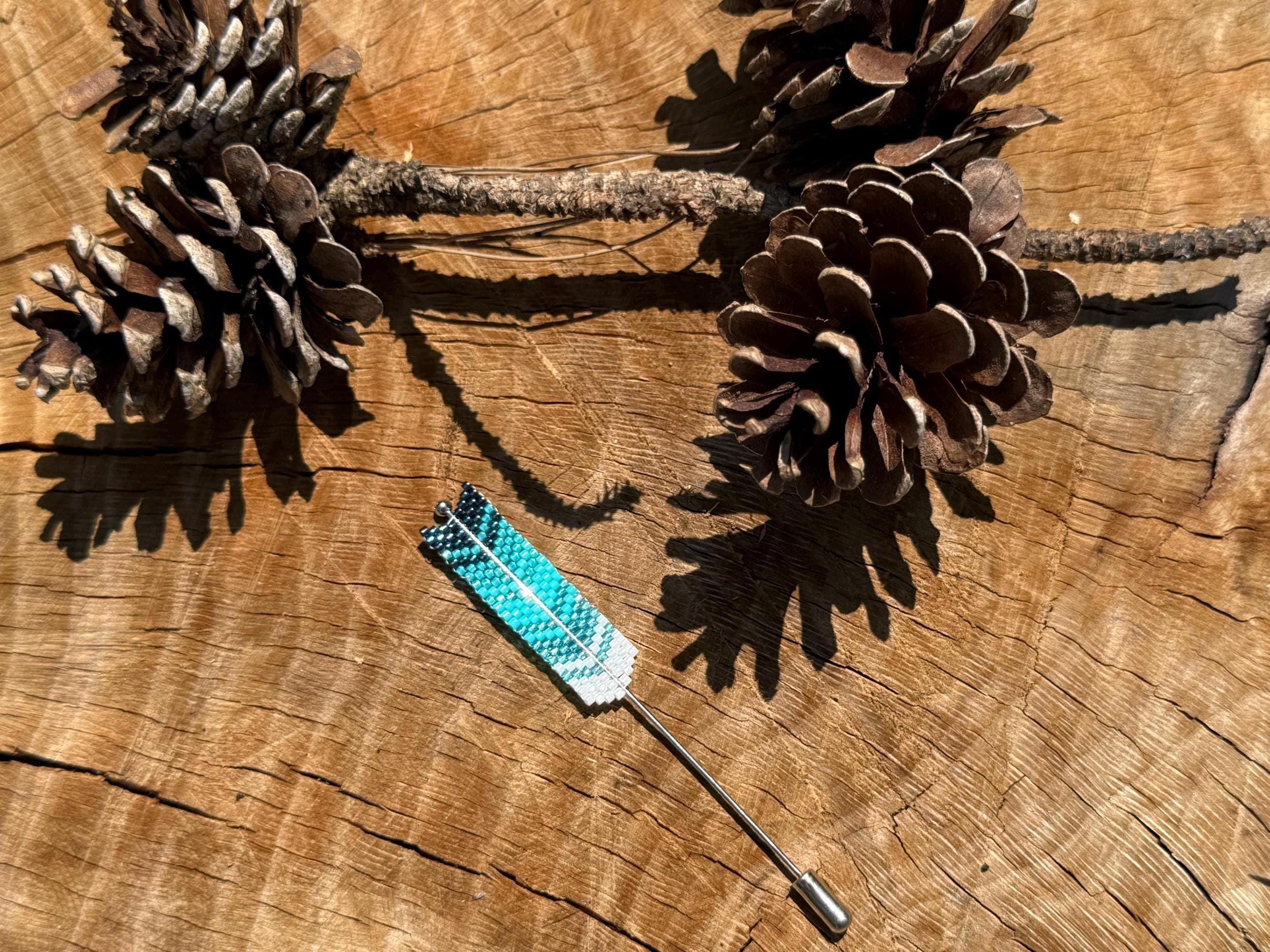 Native Beaded Hat Pin/lapel Pin 2.0 - Etsy