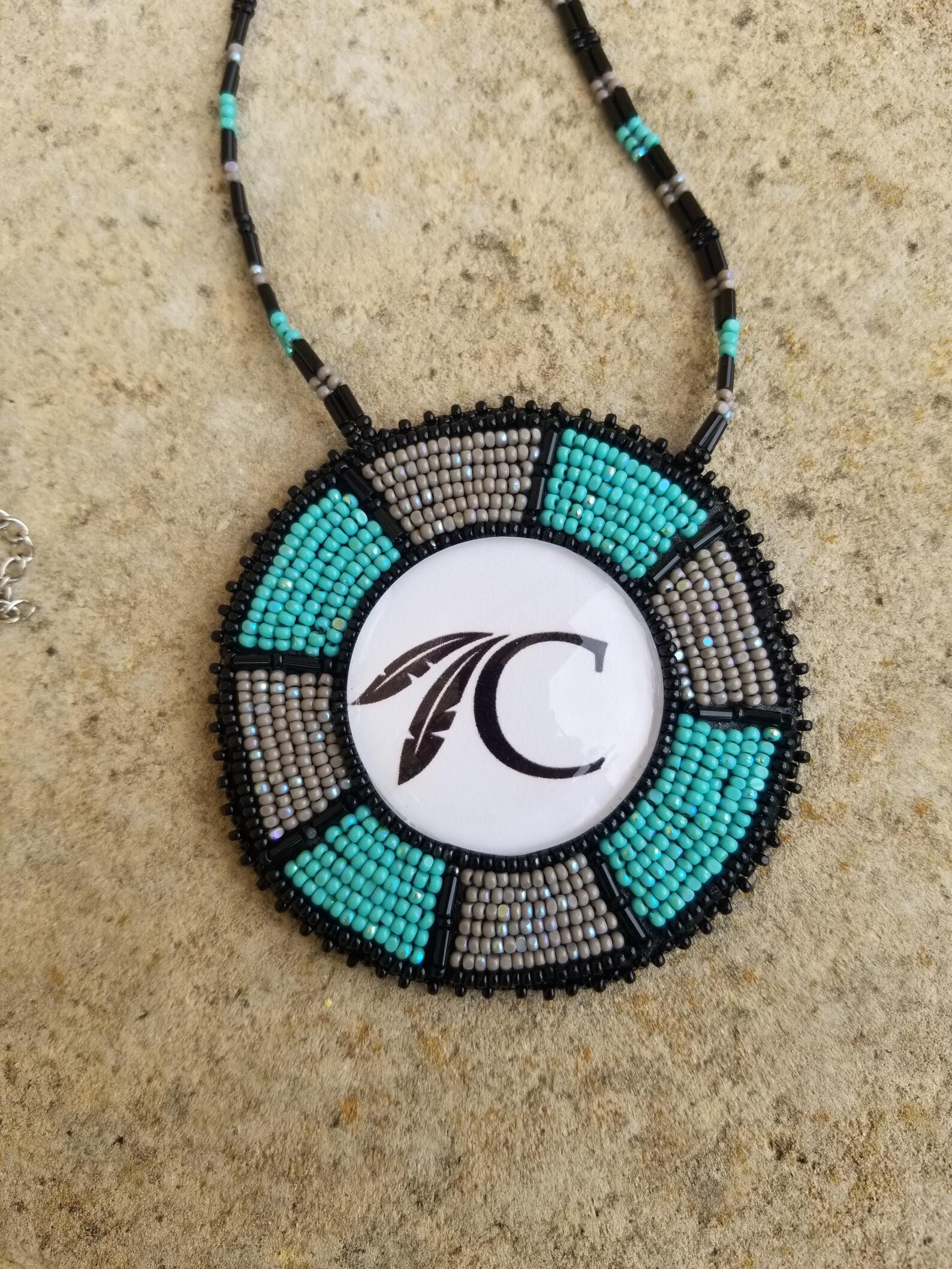 Native Beaded Medallions: Native Beadwork Around Cabochons - Etsy