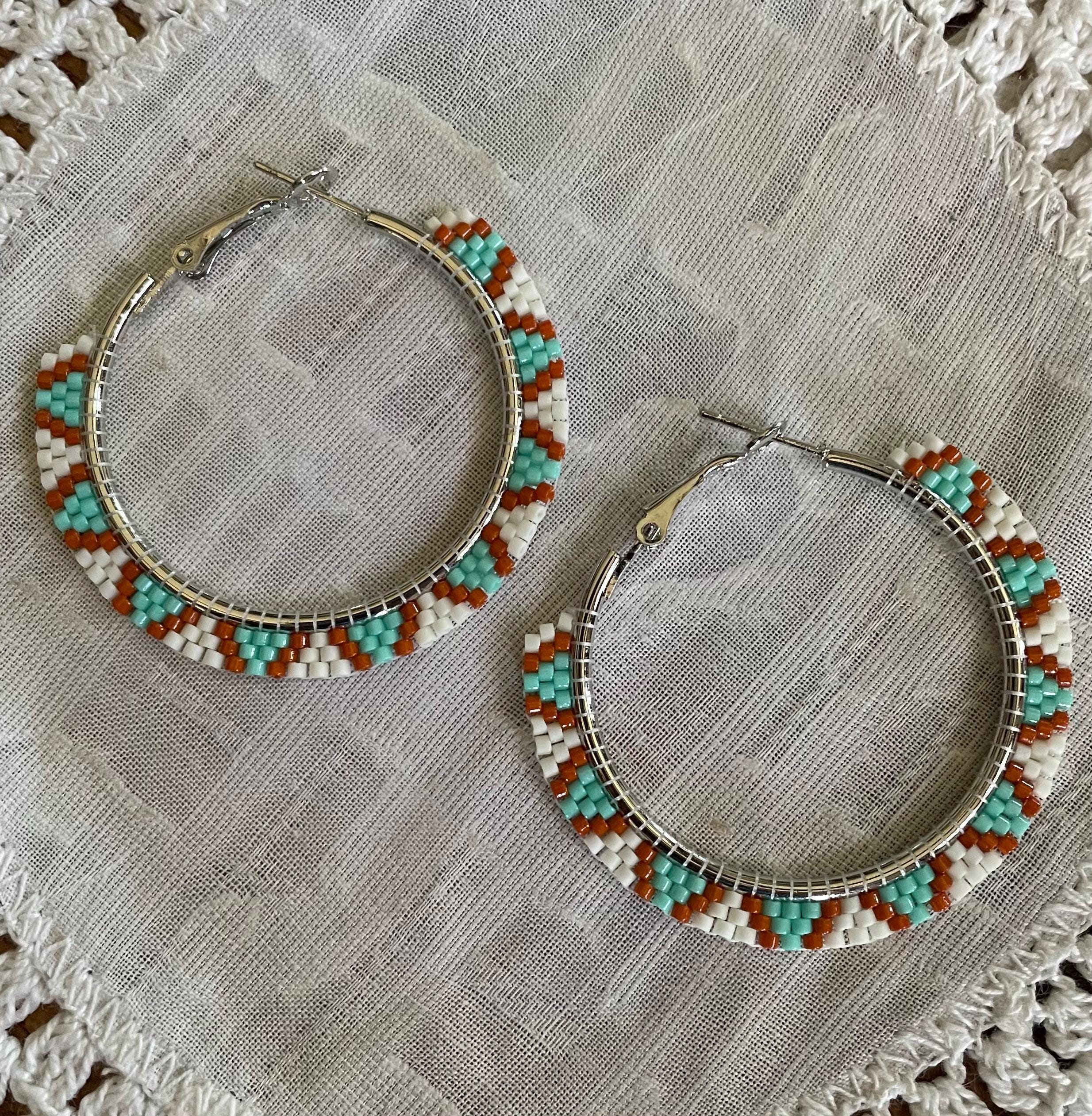 Native Diamondback Hoop Earrings - Etsy