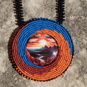Native Beaded Medallions: Native Beadwork Around Cabochons - Etsy