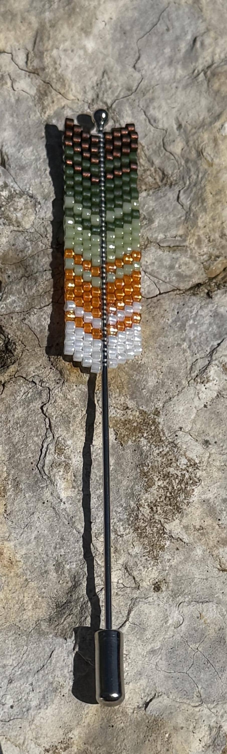 Native Beaded Hat Pin/lapel Pin 3.0 - Etsy