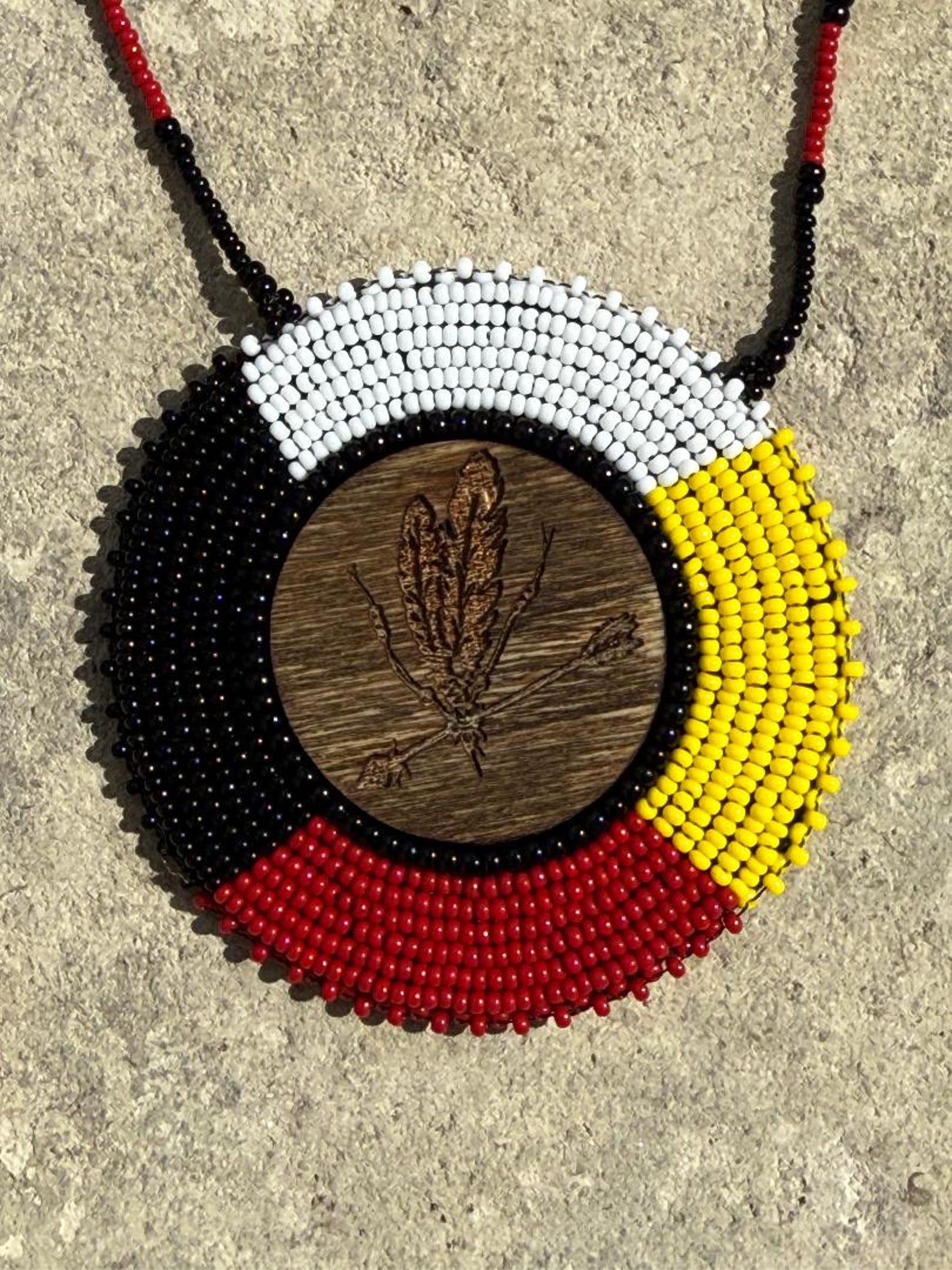 Native Beaded Medallions: Native Beadwork Around Cabochons - Etsy