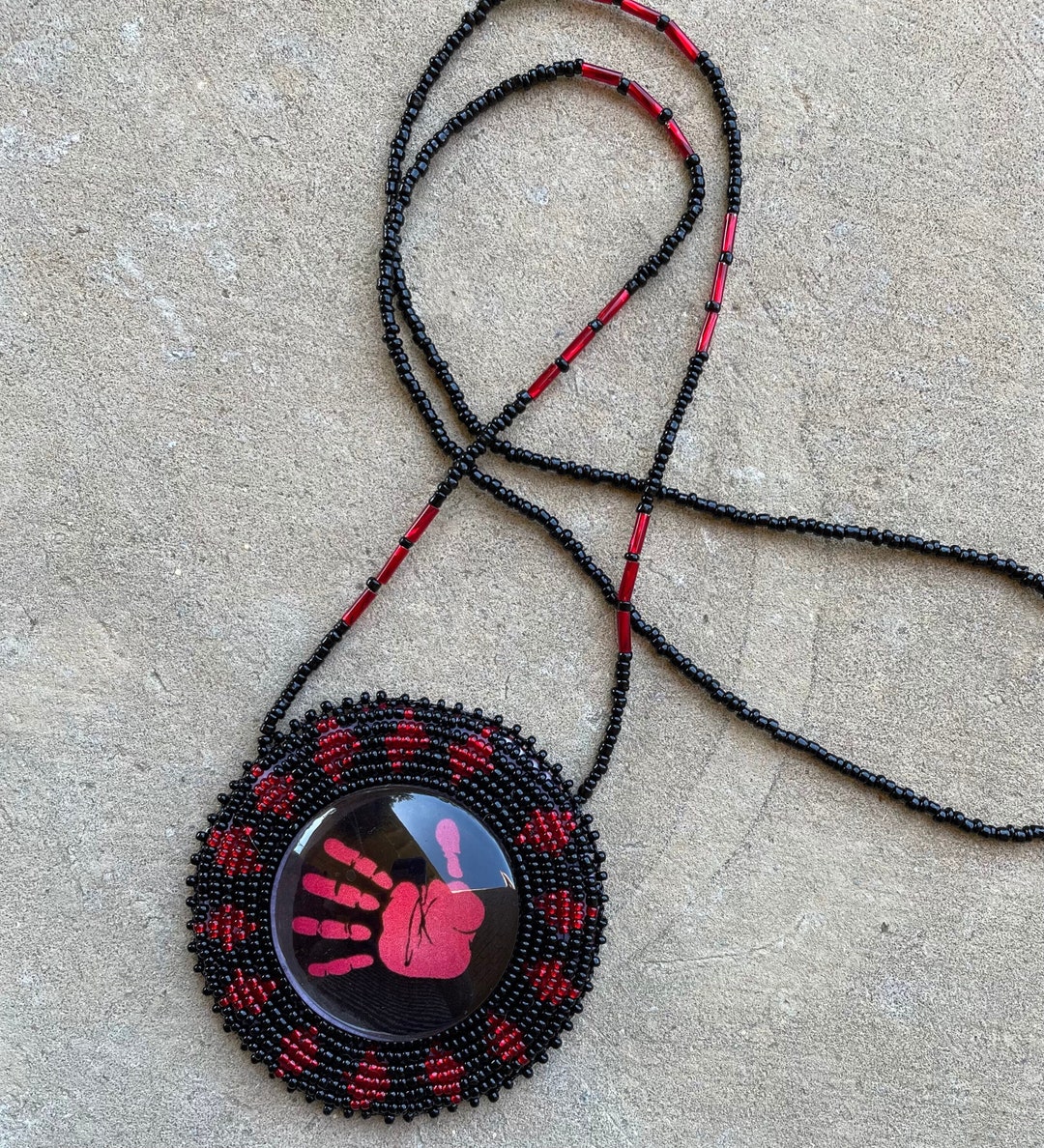 Native Beaded Medallions: Native Beadwork W/native Cabs - Etsy