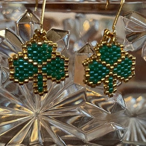 Celtic Irish Clover Beaded Earrings - Etsy