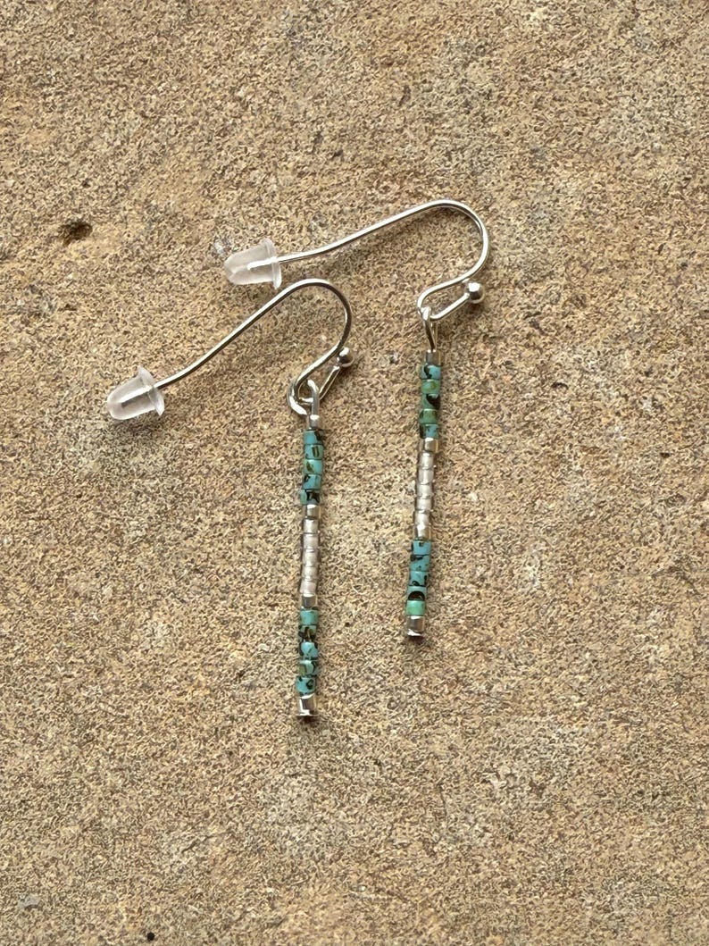 Native & Handmade Single Rod Earrings: DELICA BEADS - Etsy