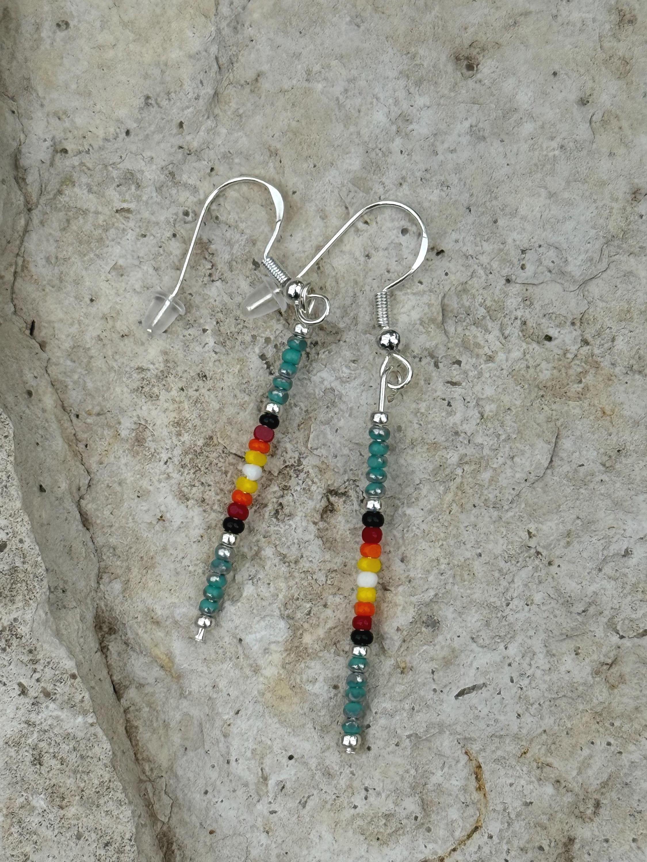 Shorter Native Rod Earrings: Charlotte Cut Beads/czech Beads - Etsy