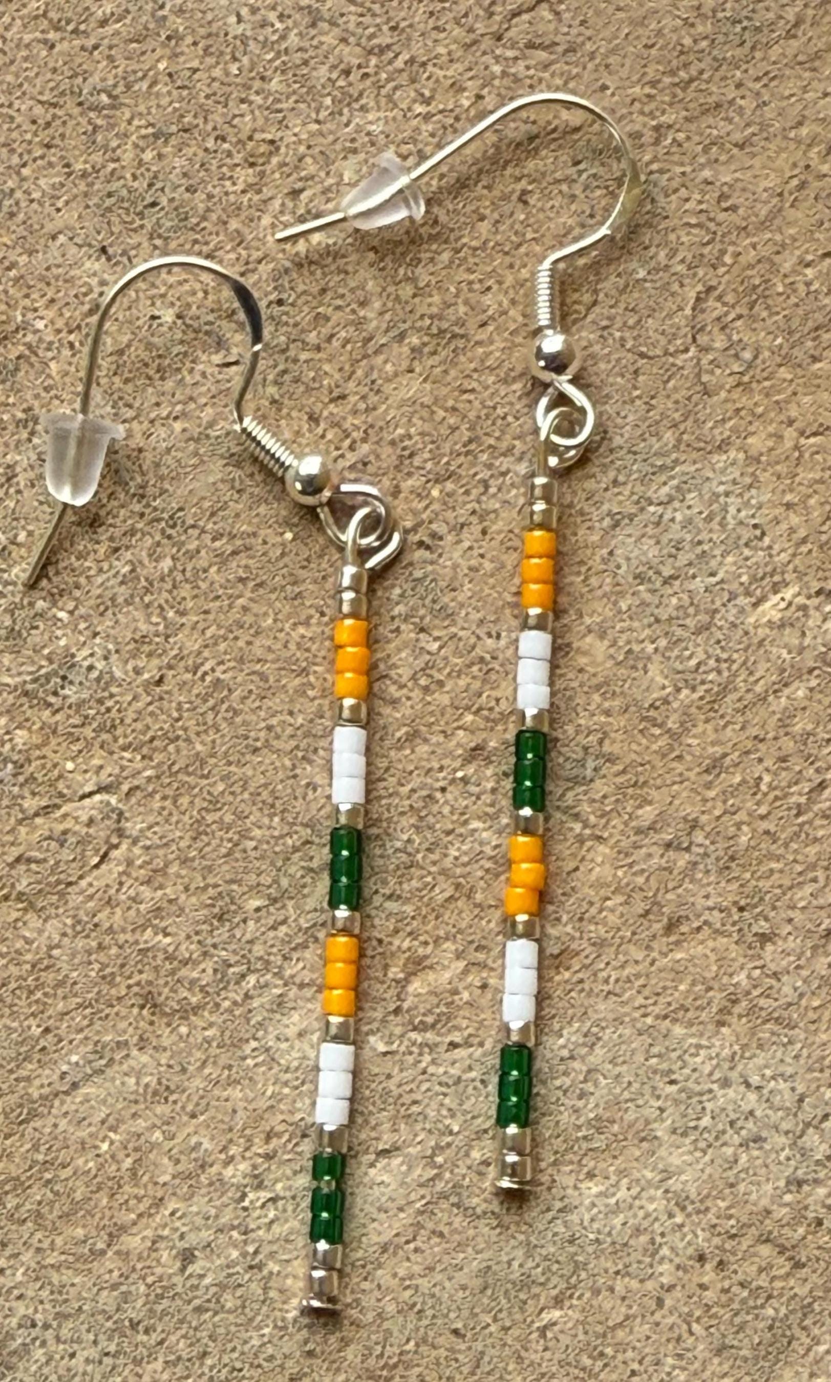 Native & Handmade Single Rod Earrings: DELICA BEADS - Etsy