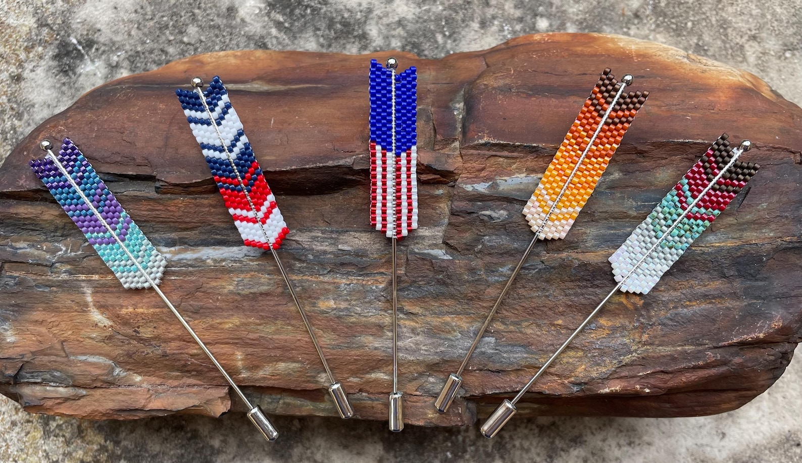 Native Beaded Hat Pin/lapel Pin 2.0 - Etsy