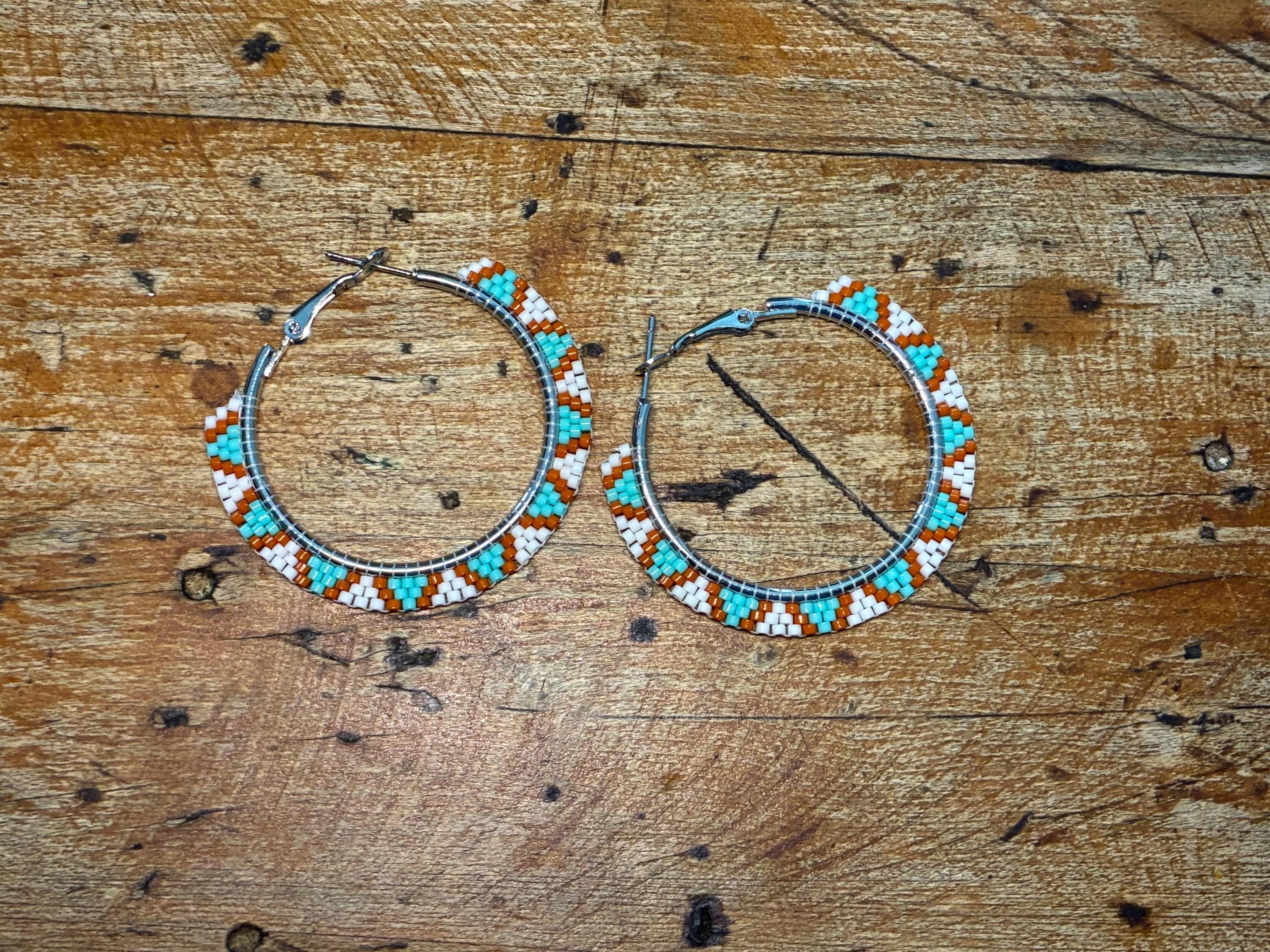 Native Diamondback Hoop Earrings - Etsy