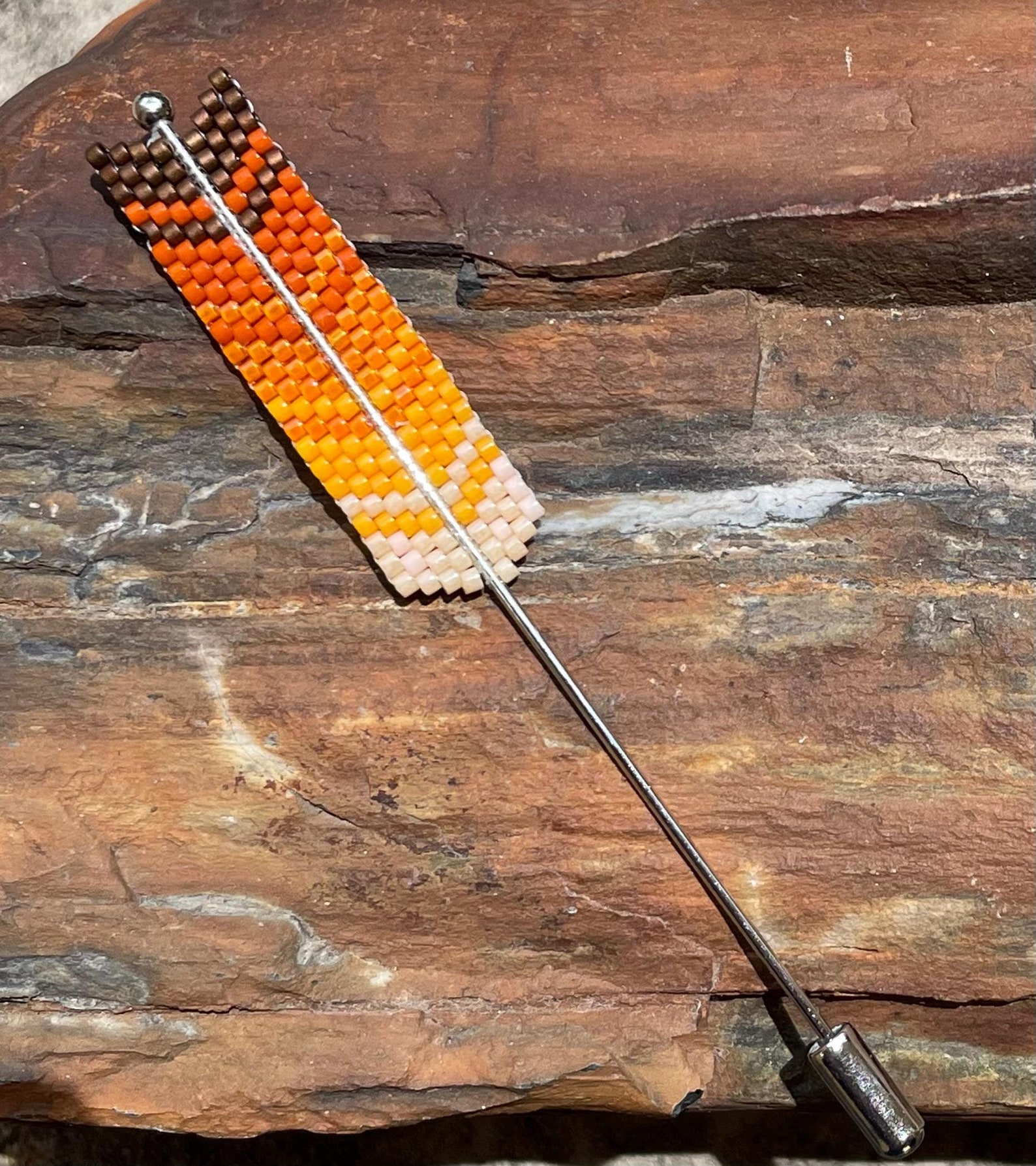 Native Beaded Hat Pin/lapel Pin 2.0 - Etsy