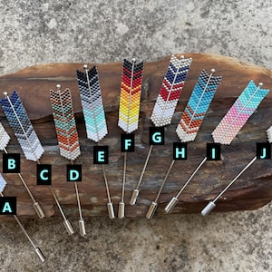 Native Beaded Hat Pin/lapel Pin - Etsy