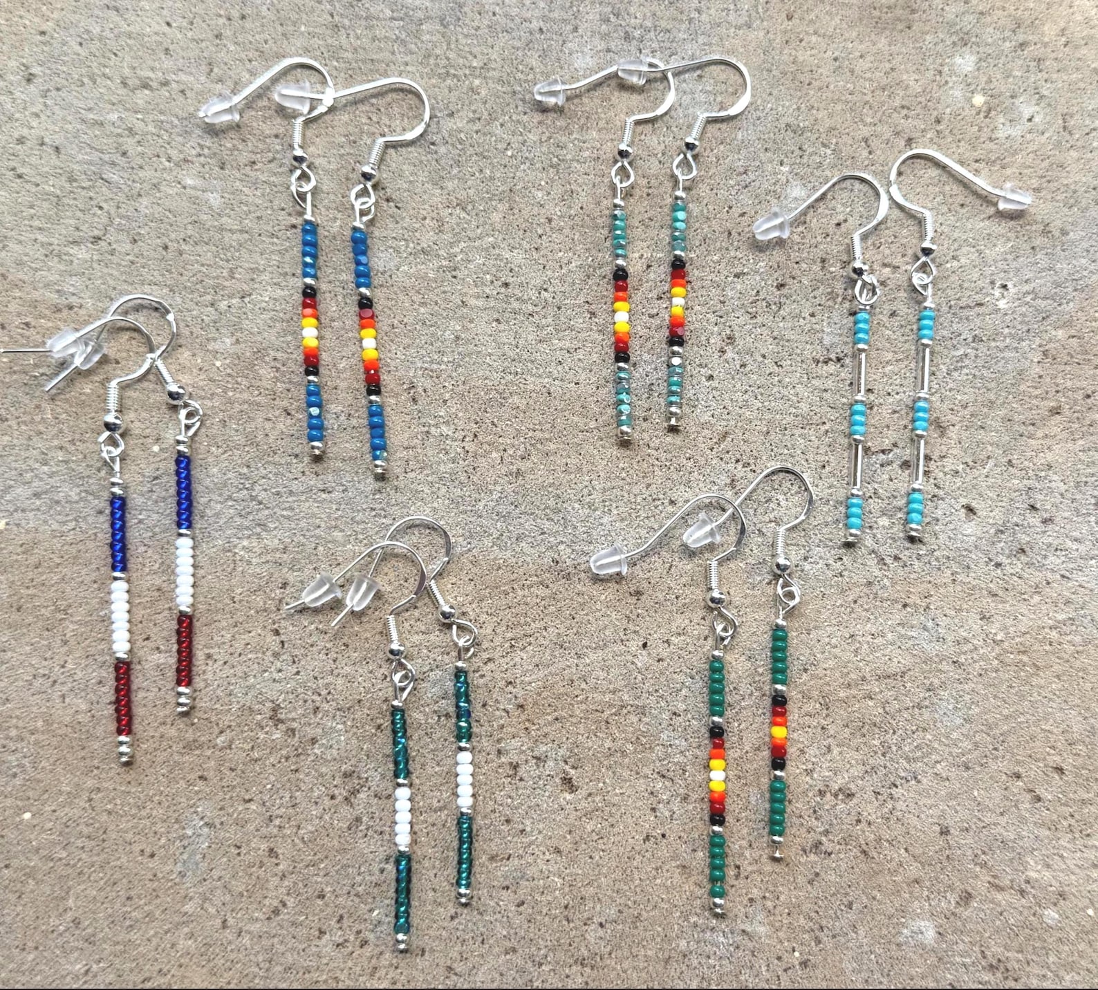 Shorter Native Rod Earrings: Charlotte Cut Beads/czech Beads - Etsy