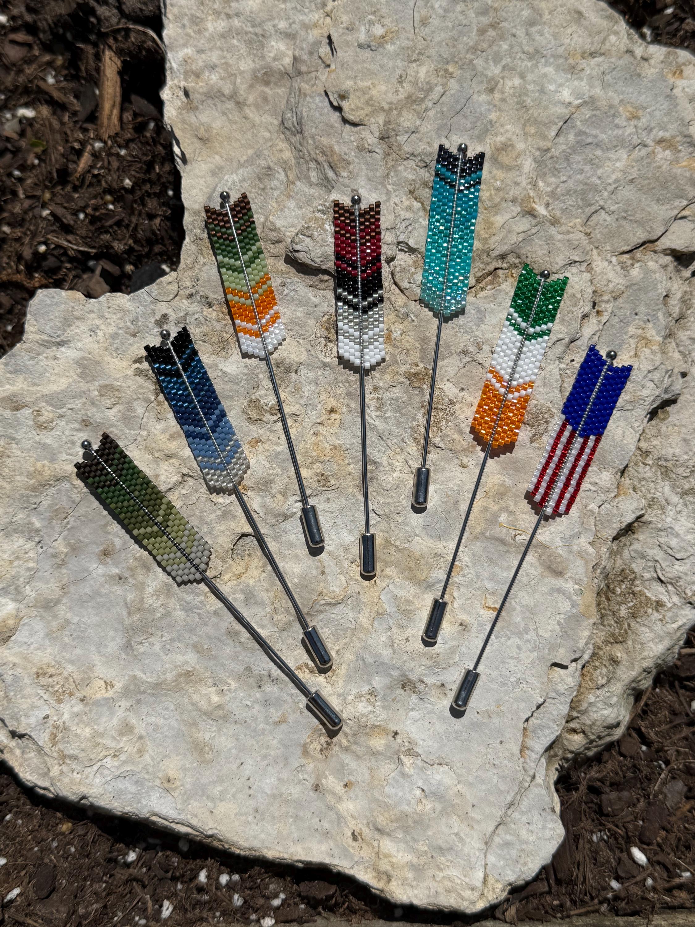 Native Beaded Hat Pin/lapel Pin 3.0 - Etsy