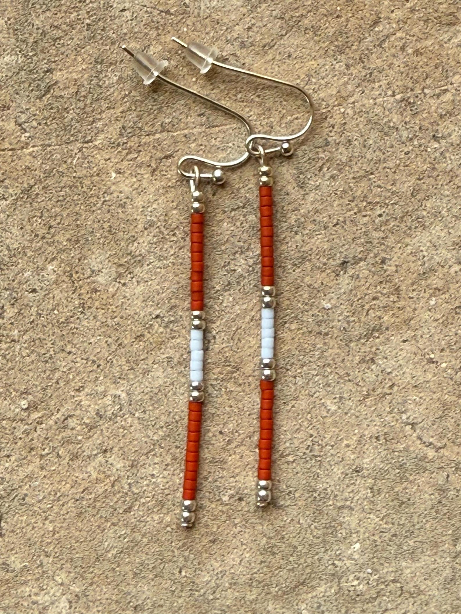 Native & Handmade Single Rod Earrings: DELICA BEADS - Etsy