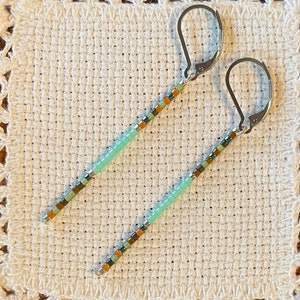 Native & Handmade Single Rod Earrings: DELICA BEADS - Etsy