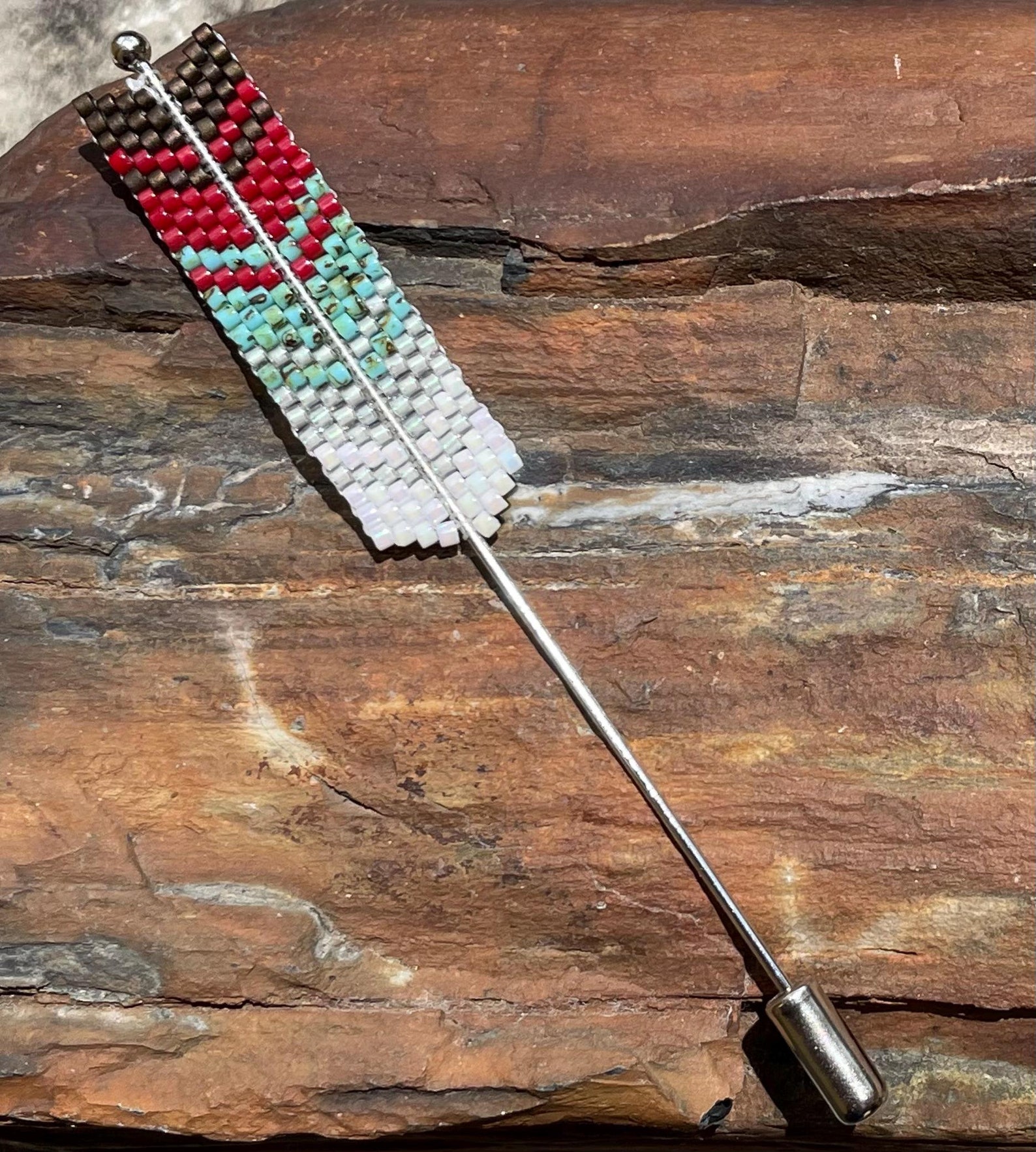 Native Beaded Hat Pin/lapel Pin 2.0 - Etsy