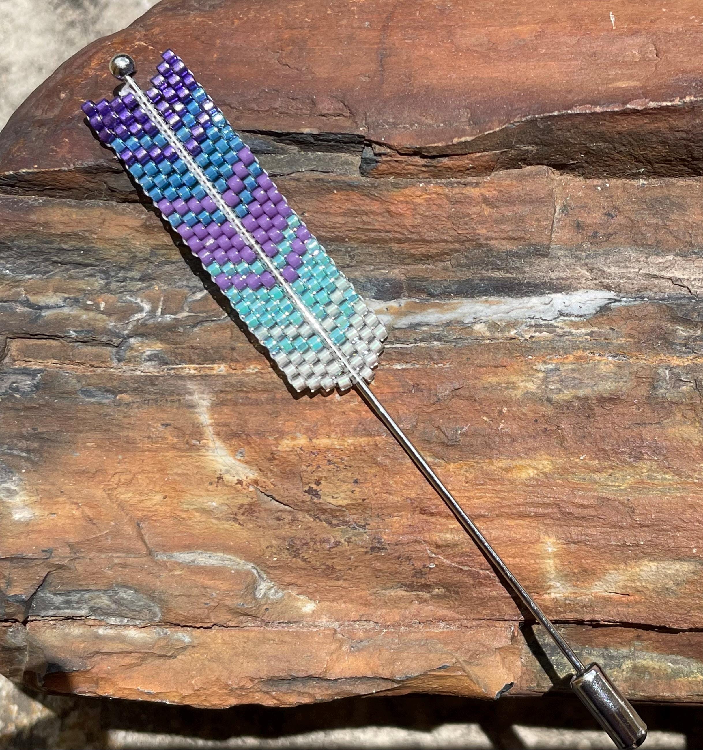 Native Beaded Hat Pin/lapel Pin 2.0 - Etsy